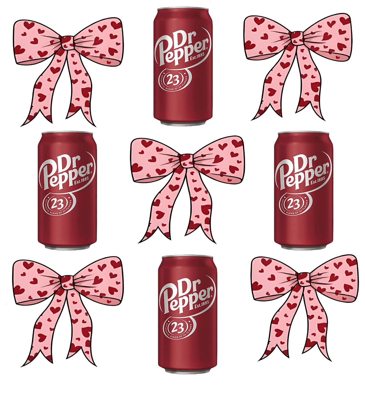 E1 - Dr. Pepper Bow DTF Transfer – My Vinyl Craft