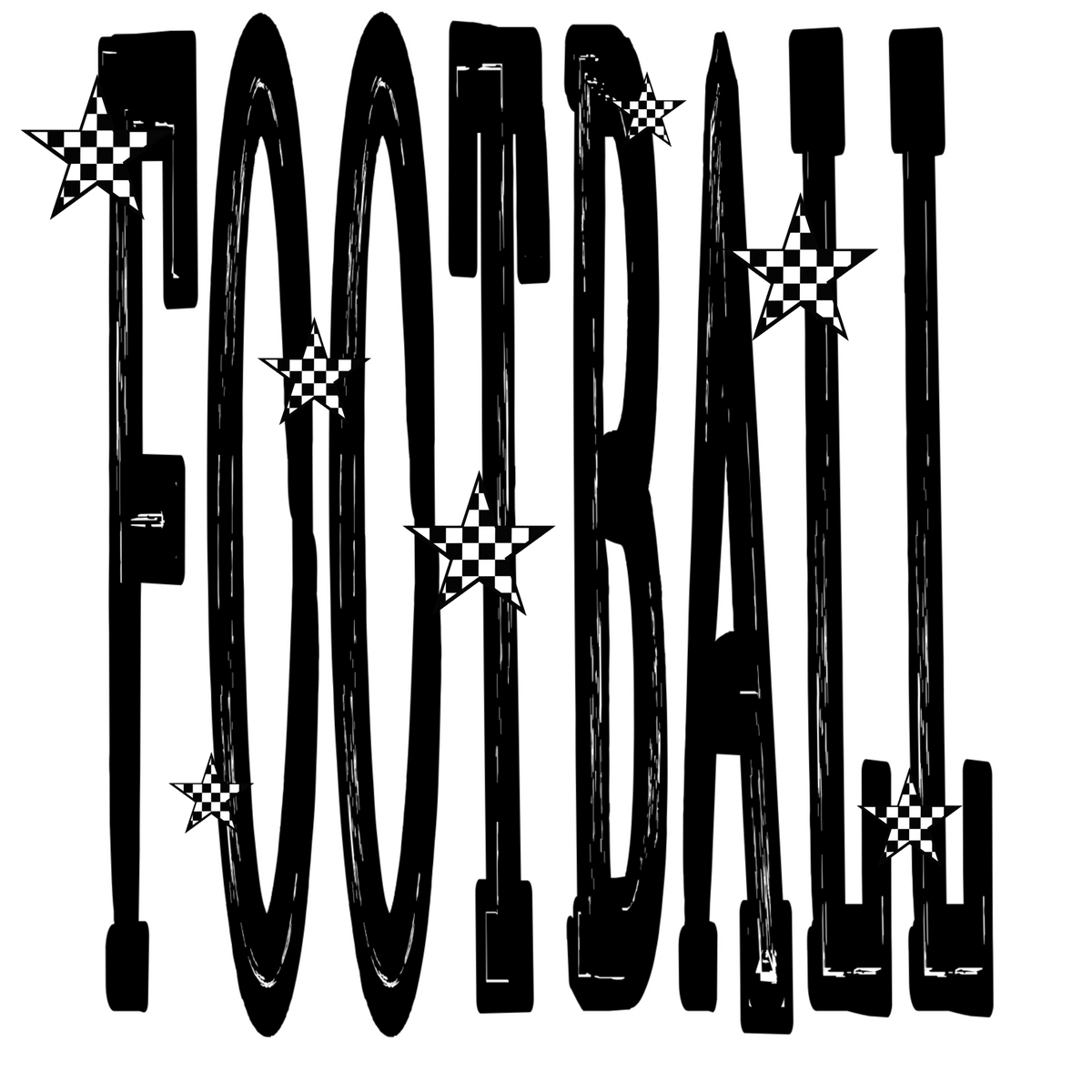 FB4 - Football Checkered Star DTF Transfer – My Vinyl Craft
