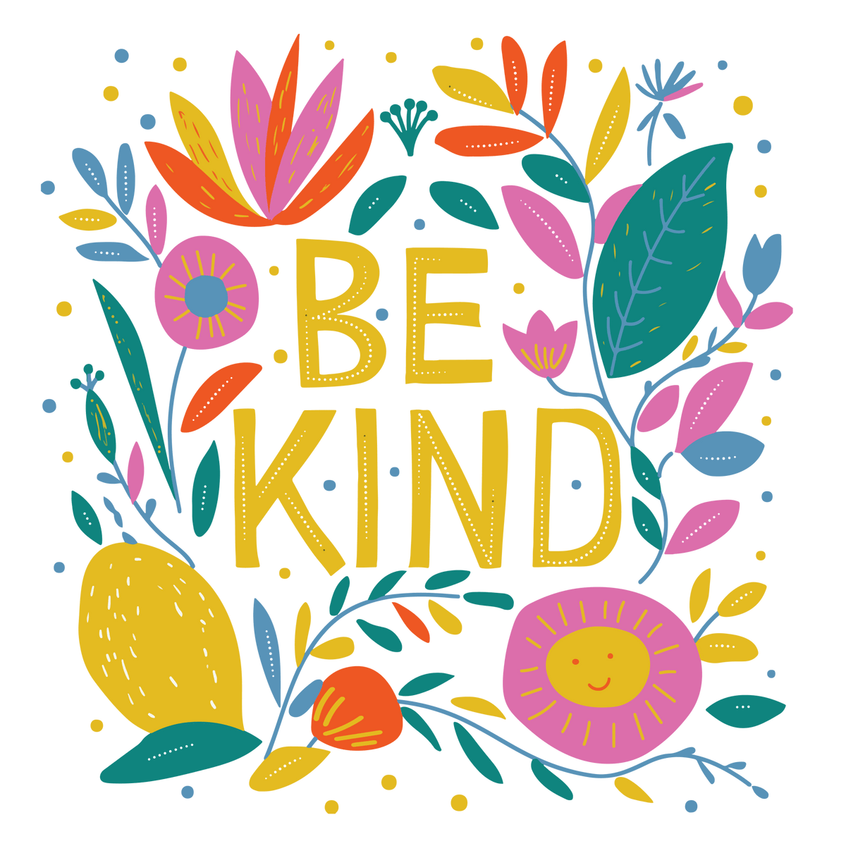 Be Kind Floral DTF transfers - K5 – My Vinyl Craft