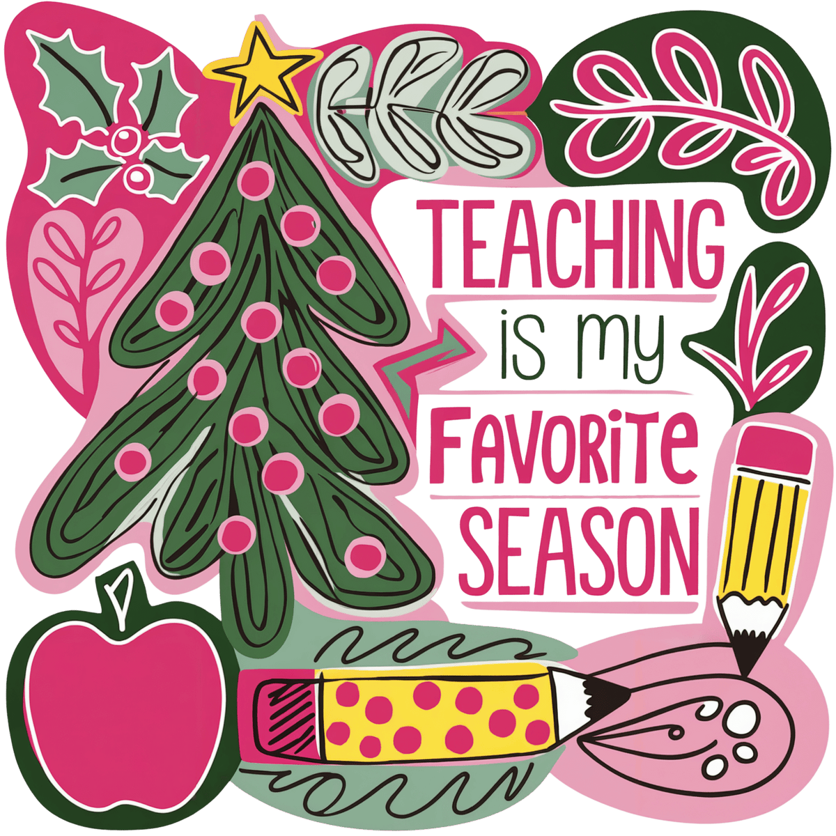 Teacher Season DTF Transfer – My Vinyl Craft