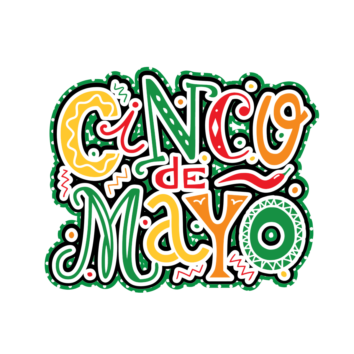 Cinco Green DTF Transfer | My Vinyl Craft