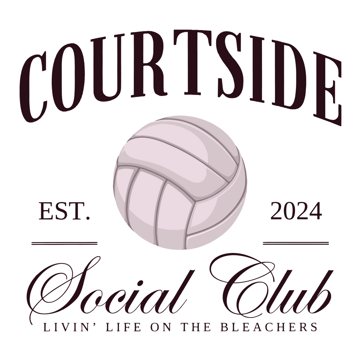 Courtside Volleyball DTF Transfer – My Vinyl Craft