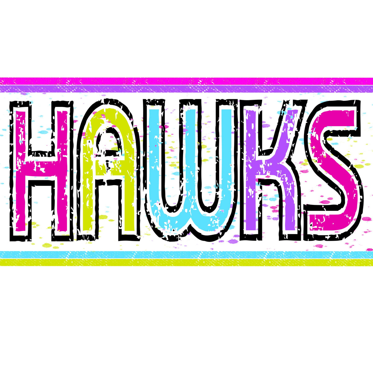 Hawks Splatter DTF Transfer – My Vinyl Craft