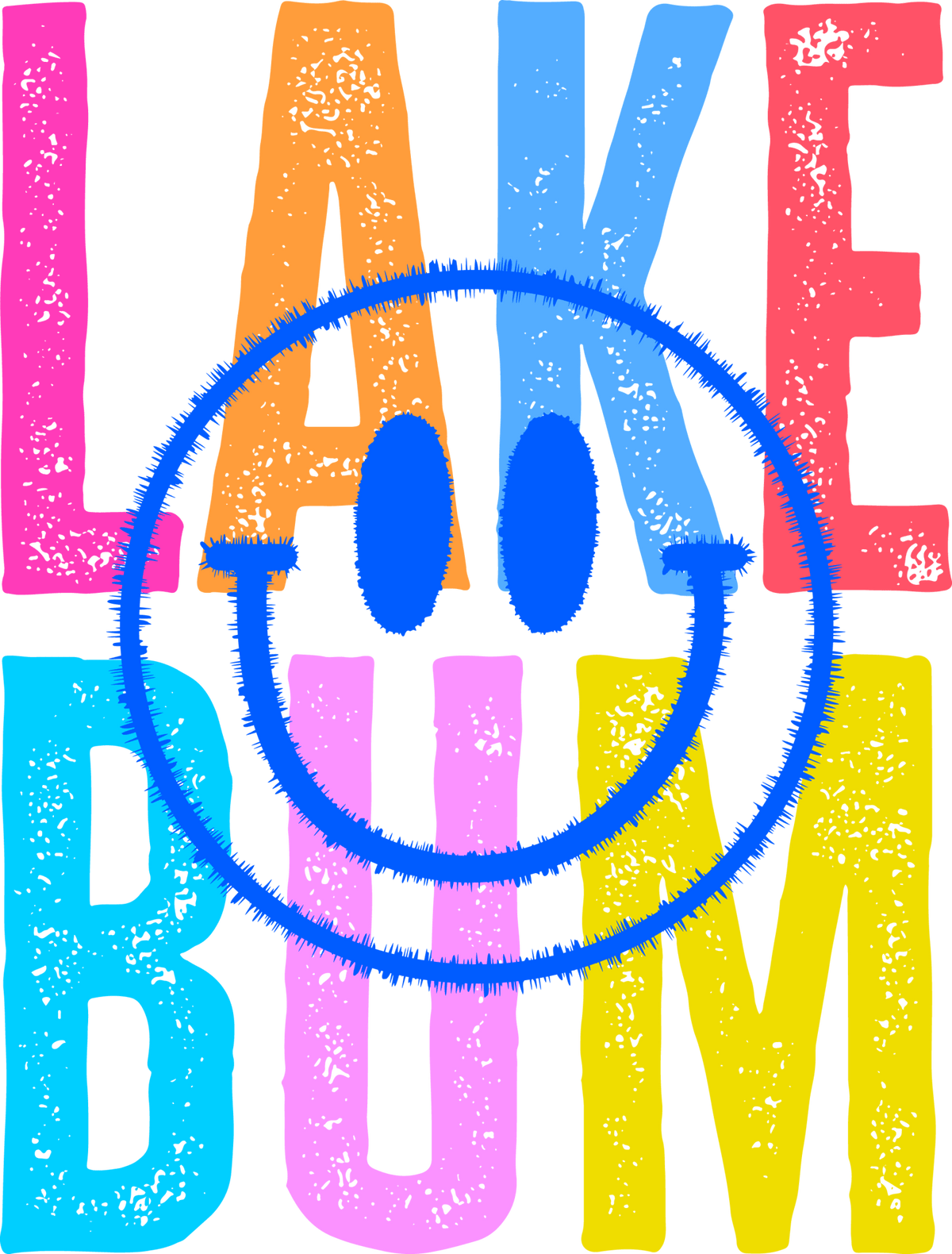 Lake Bum Smiley DTF Transfer – My Vinyl Craft