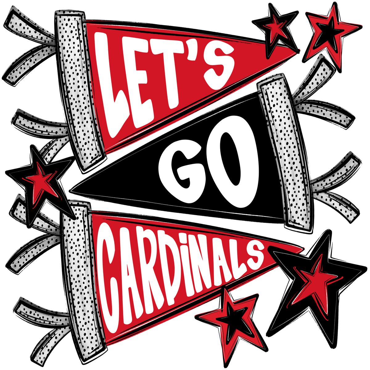 SP59 - Cardinal Pennant DTF Transfer – My Vinyl Craft