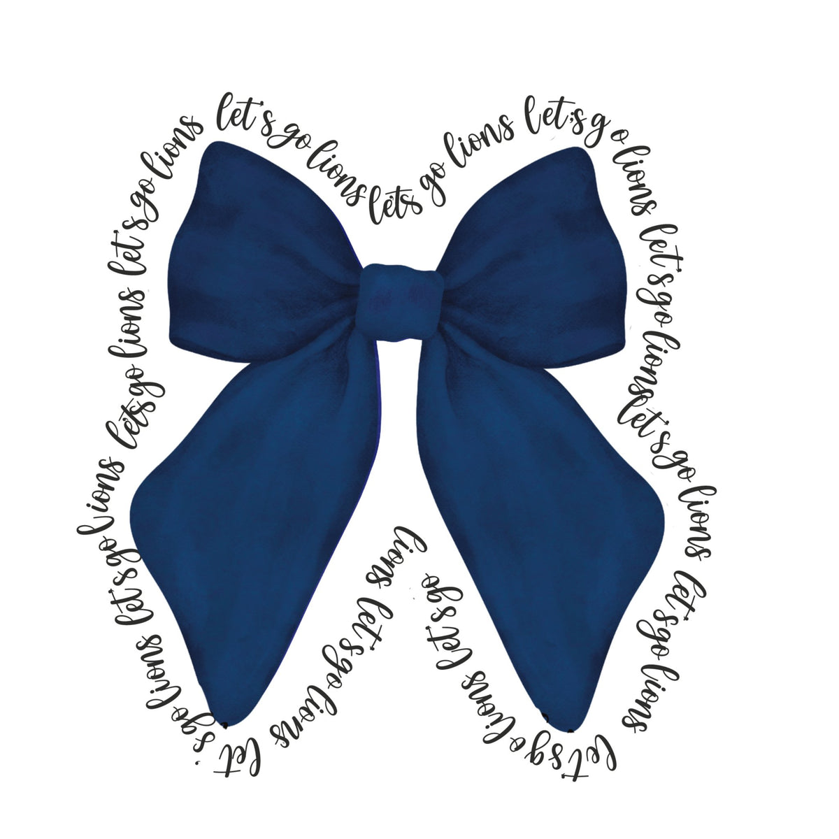 Lions Bow Blue DTF Transfer – My Vinyl Craft