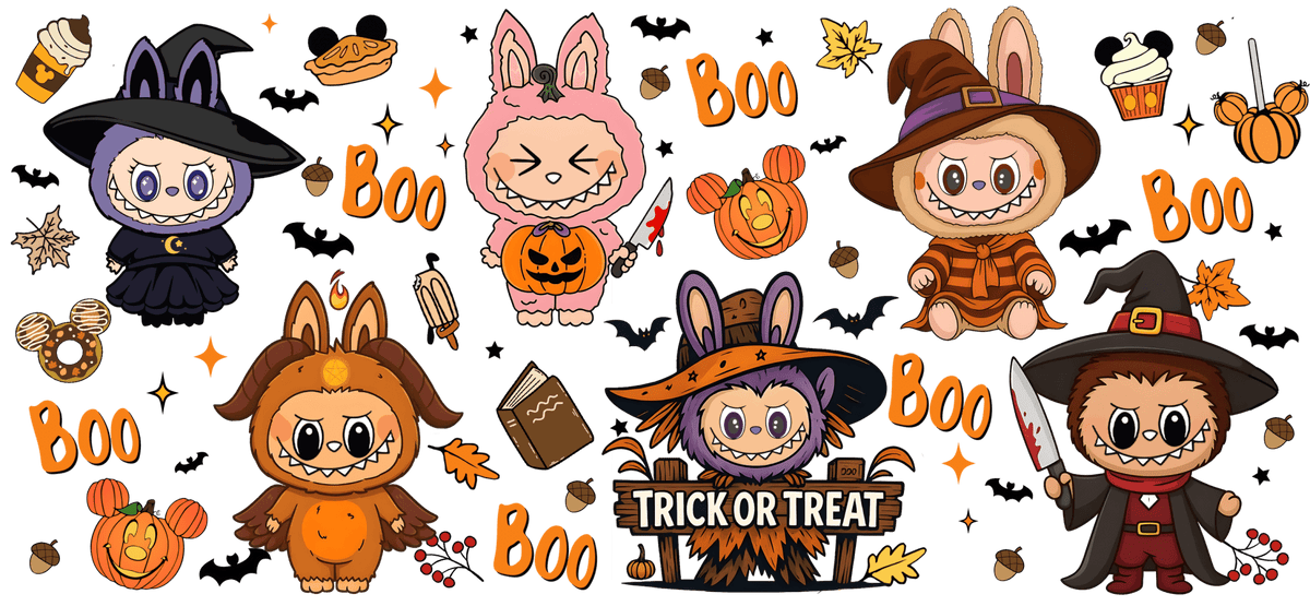 Labubu Halloween UV DTF Cup Wrap – My Vinyl Craft