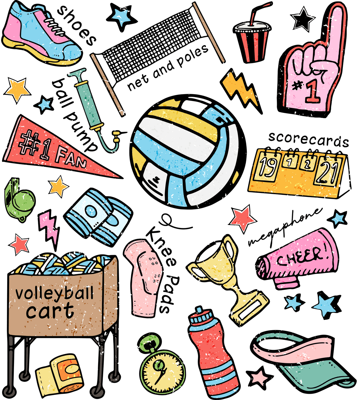 Volleyball Collage DTF Transfer – My Vinyl Craft