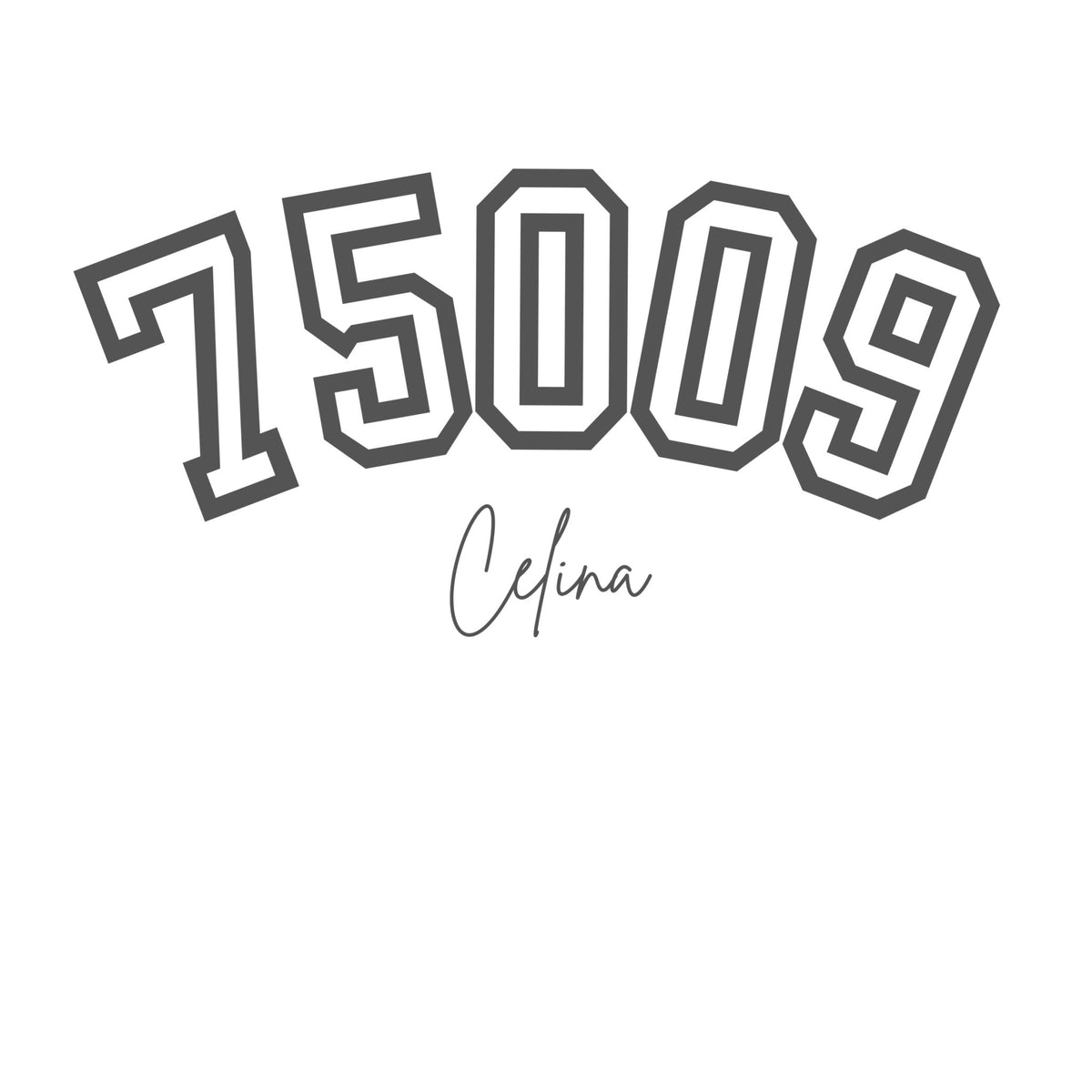 Zip Code - 75009 DTF Transfer – My Vinyl Craft