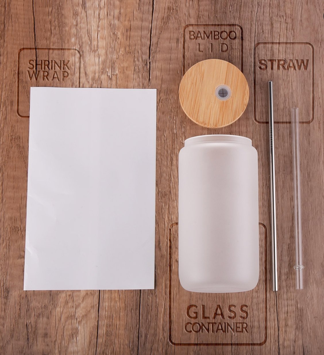 16oz. Glass Libbey Cup with lid | My Vinyl Craft