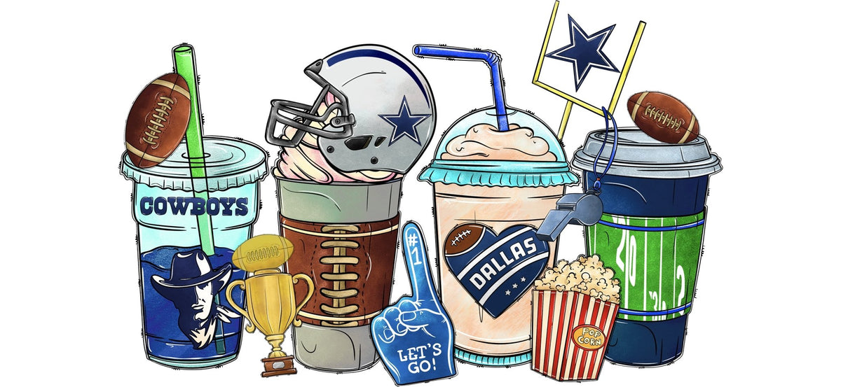 Cowboys UV DTF Cup Wrap | My Vinyl Craft