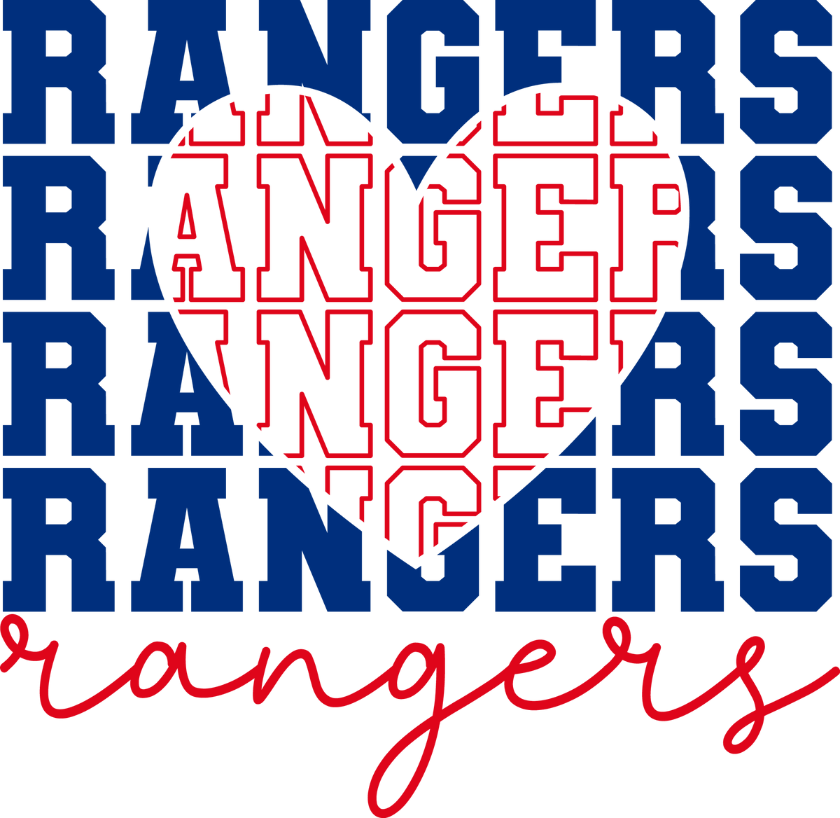 Rangers Bold DTF Transfer- R4 | My Vinyl Craft
